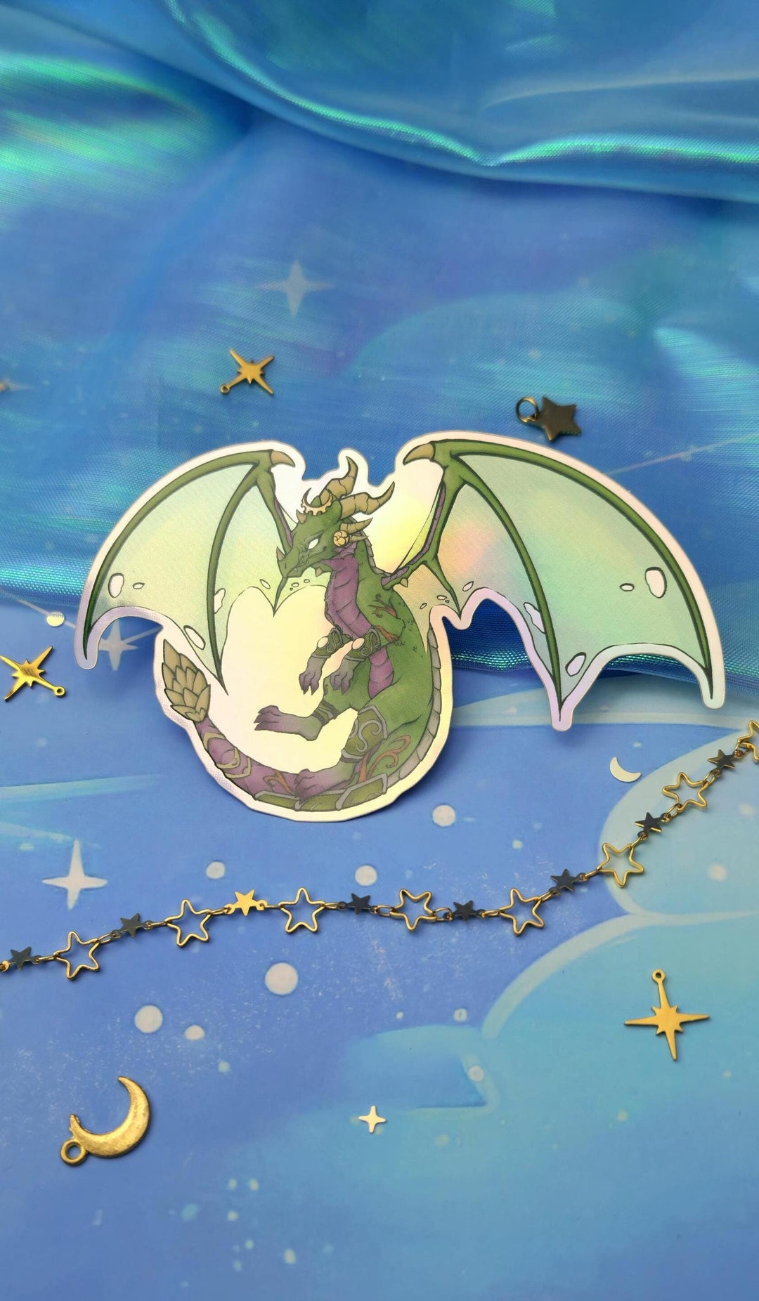 Green Dragon | Decal | Game Inspired | Green | Dragon | Holographic ...