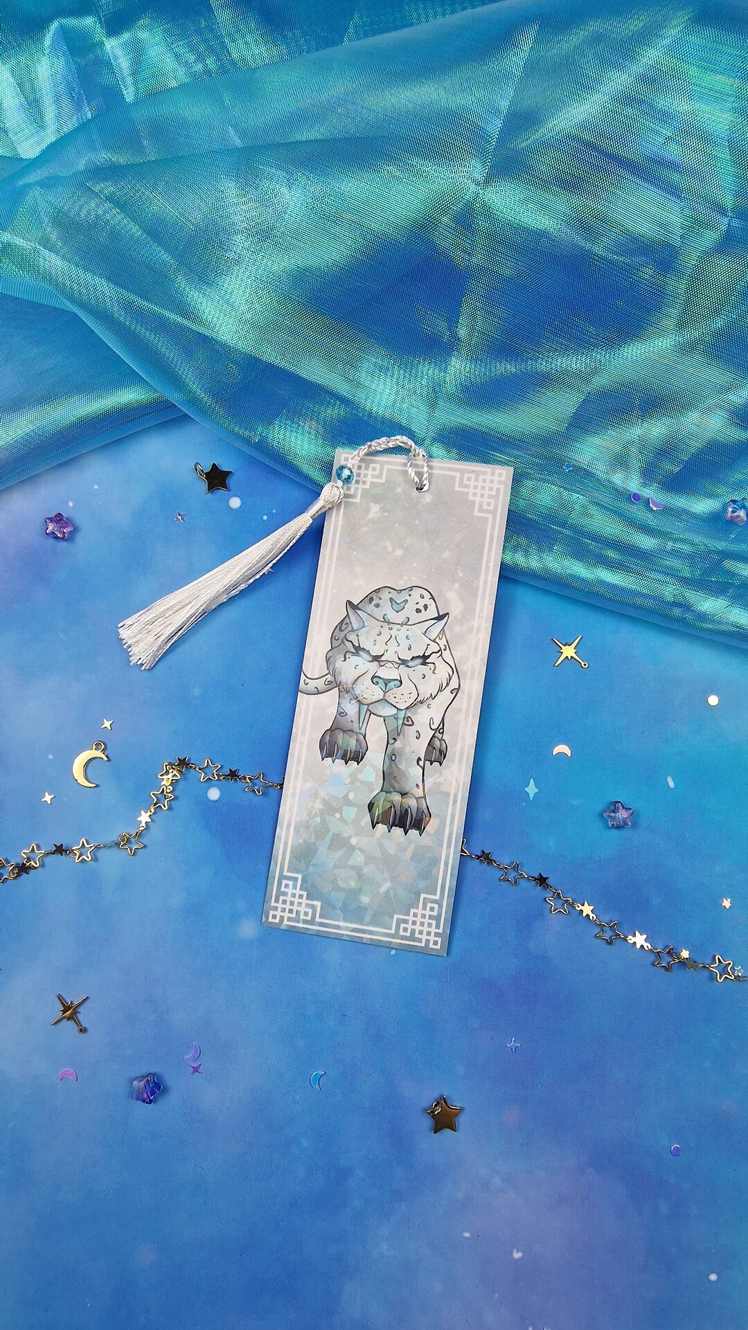 White Leopard Holographic Bookmark | Snow Leopard Spirit Animal ...