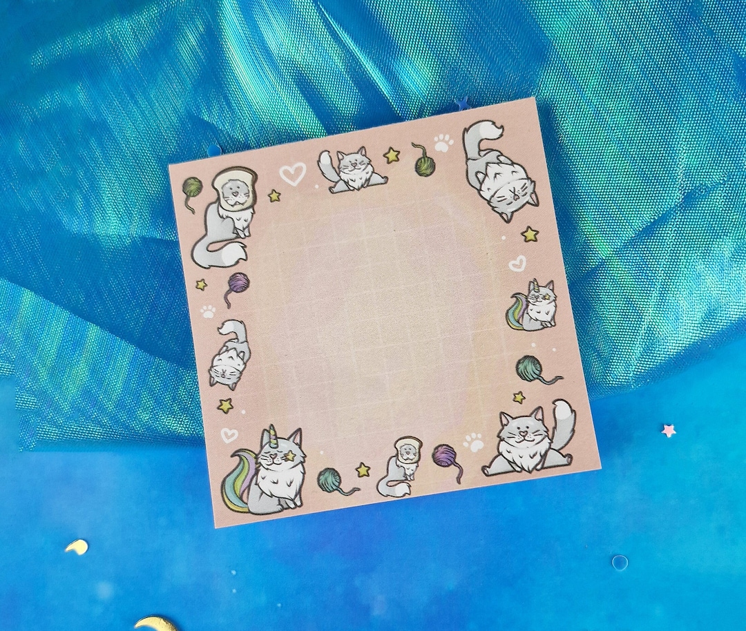 Cat Memo Pad | Tigger the Cat Mini Memo Pad | Cute Aesthetic Memo Pad ...