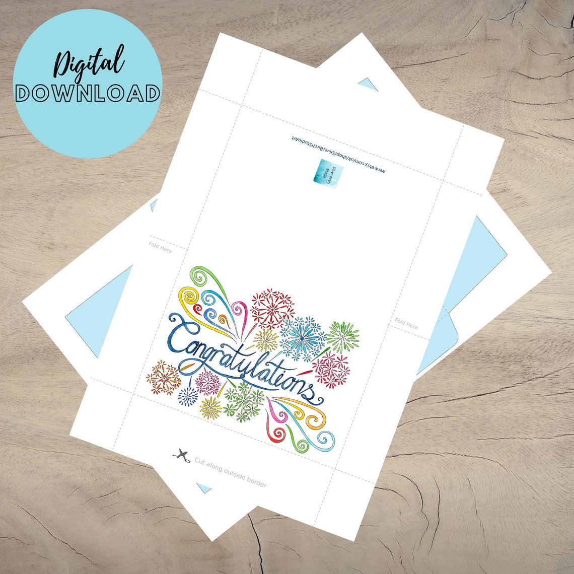 Congratulations Card / Printable Congratulations Card / Instant ...