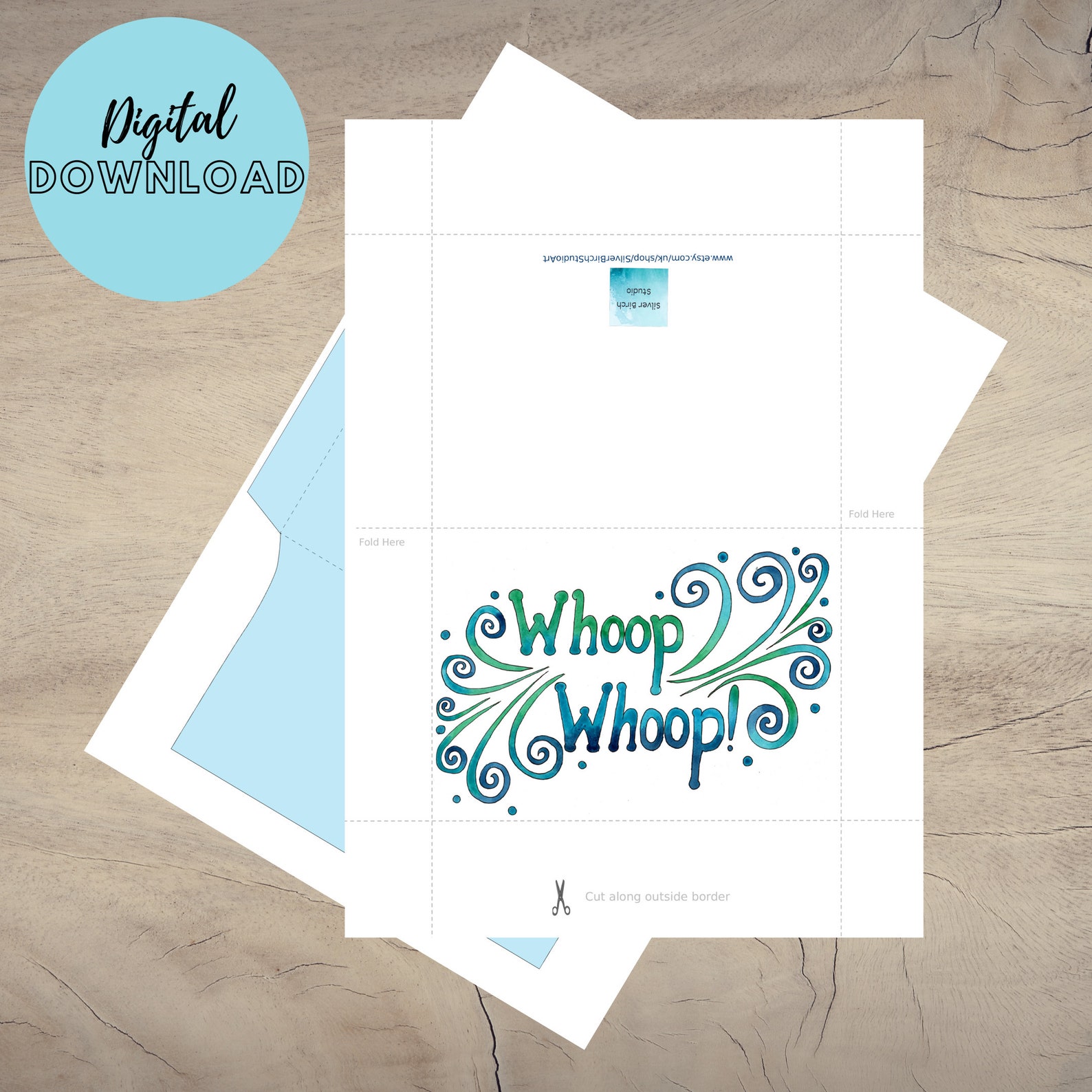 Whoop Whoop Card / Printable Congratulations Card / Instant Download ...