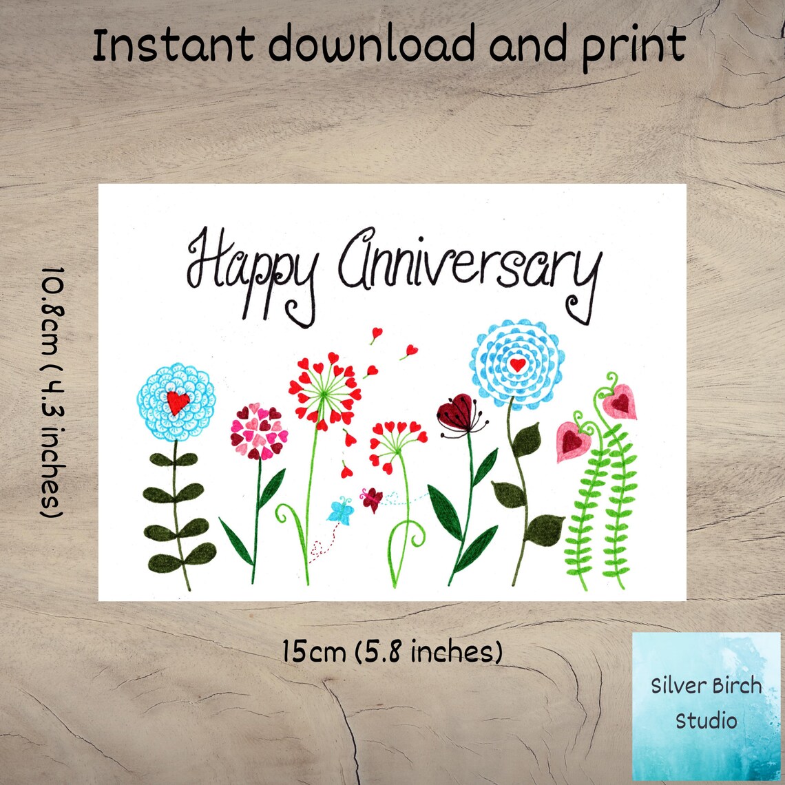 anniversary-card-printable-anniversary-card-instant-download-etsy-espa-a