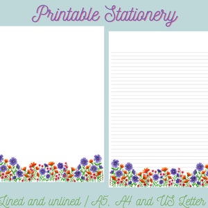 Pretty Printable Writing Paper, Writing Paper, Printable Stationery ...