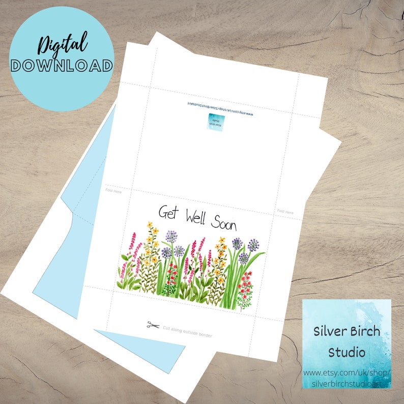 Printable Get Well Soon Card|instant Download Get Well Card|get Well ...