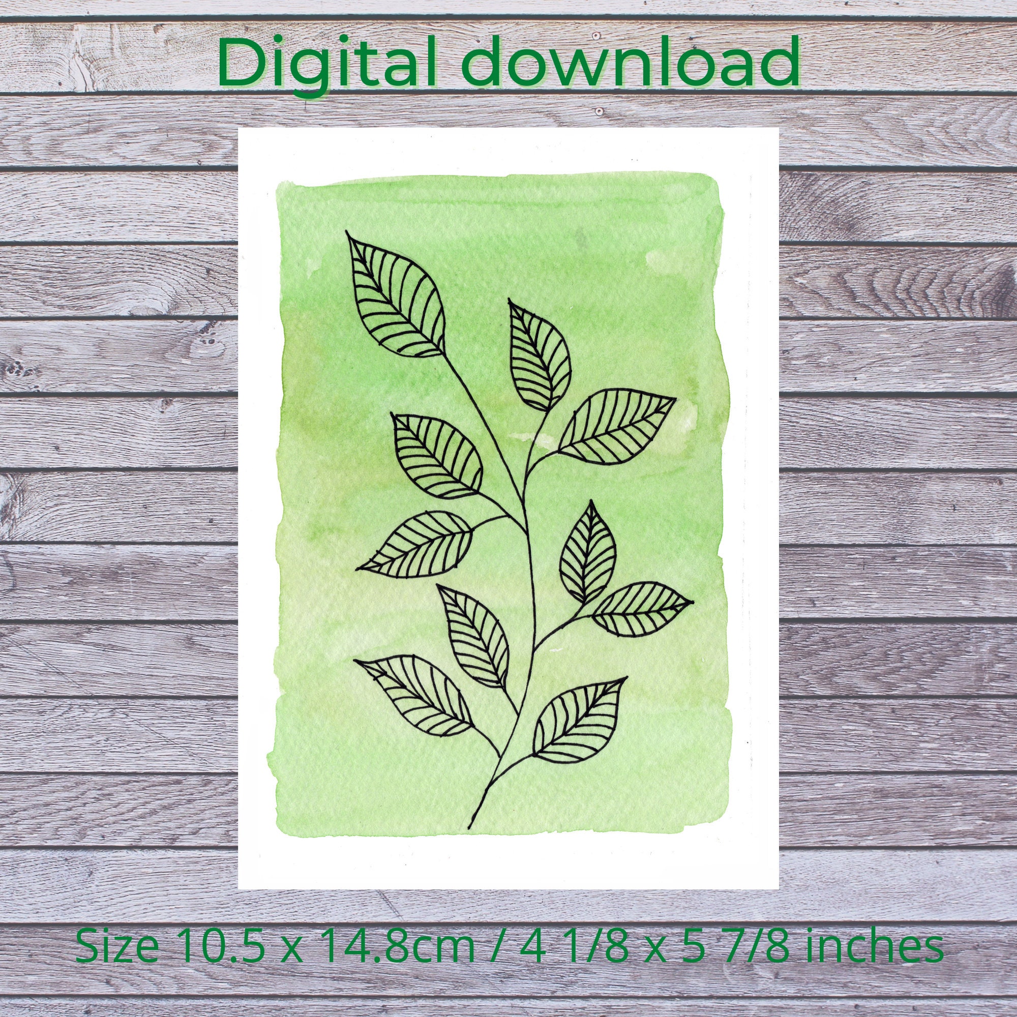 Printable Leaf Postcards, Art Postcards, Postcard Set, Botanical ...