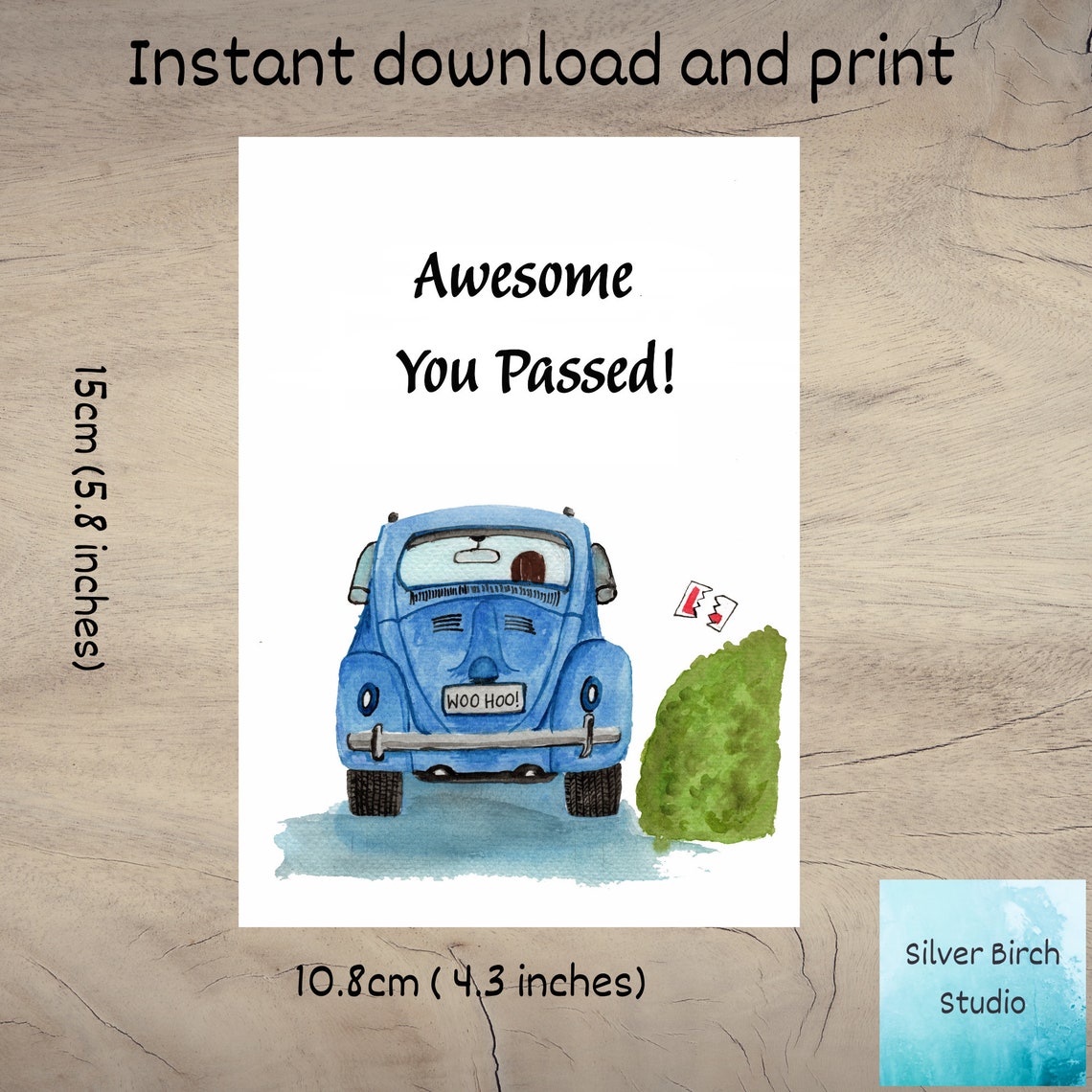 Passed Driving Test Card / Congratulations Card / Printable ...
