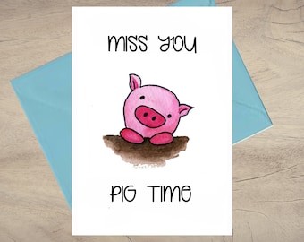 Pig Pun Card - Etsy