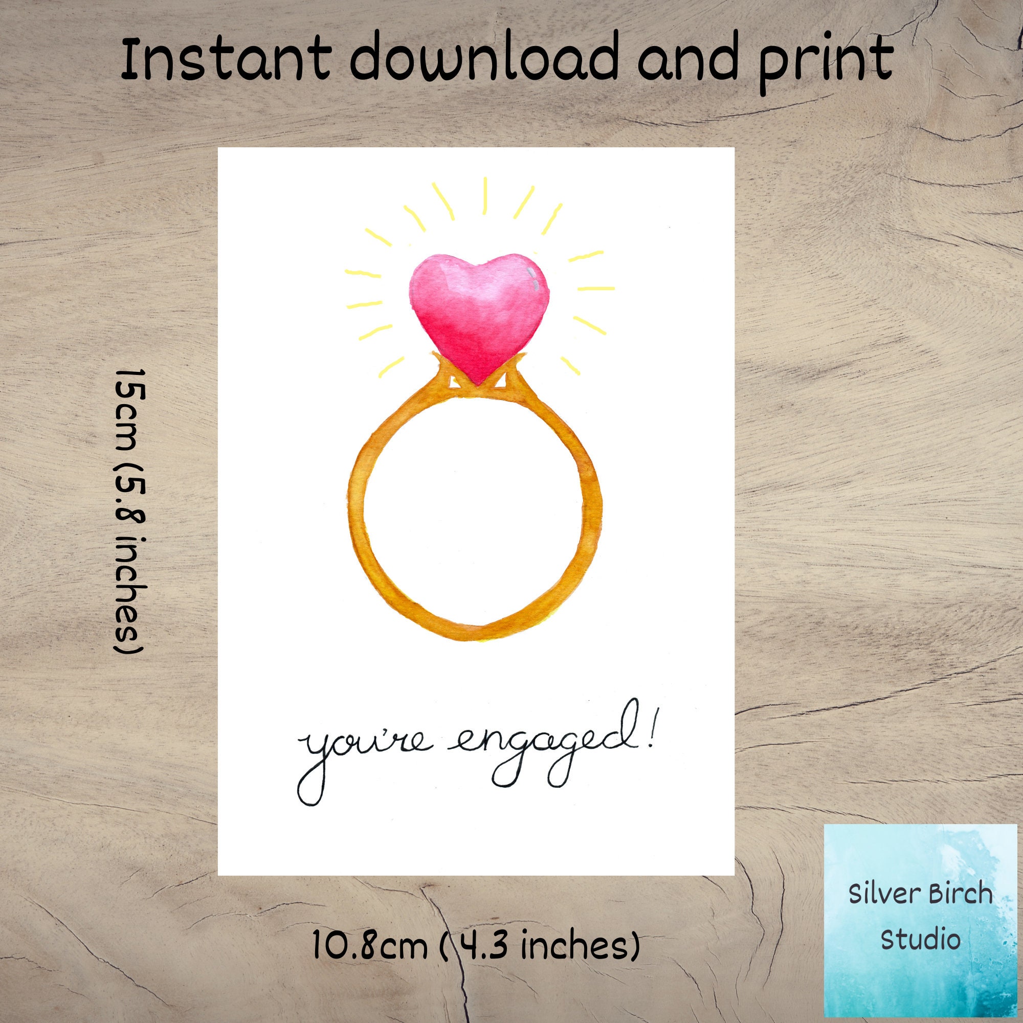 Engagement Congratulations Card | Printable Engagement Card ...
