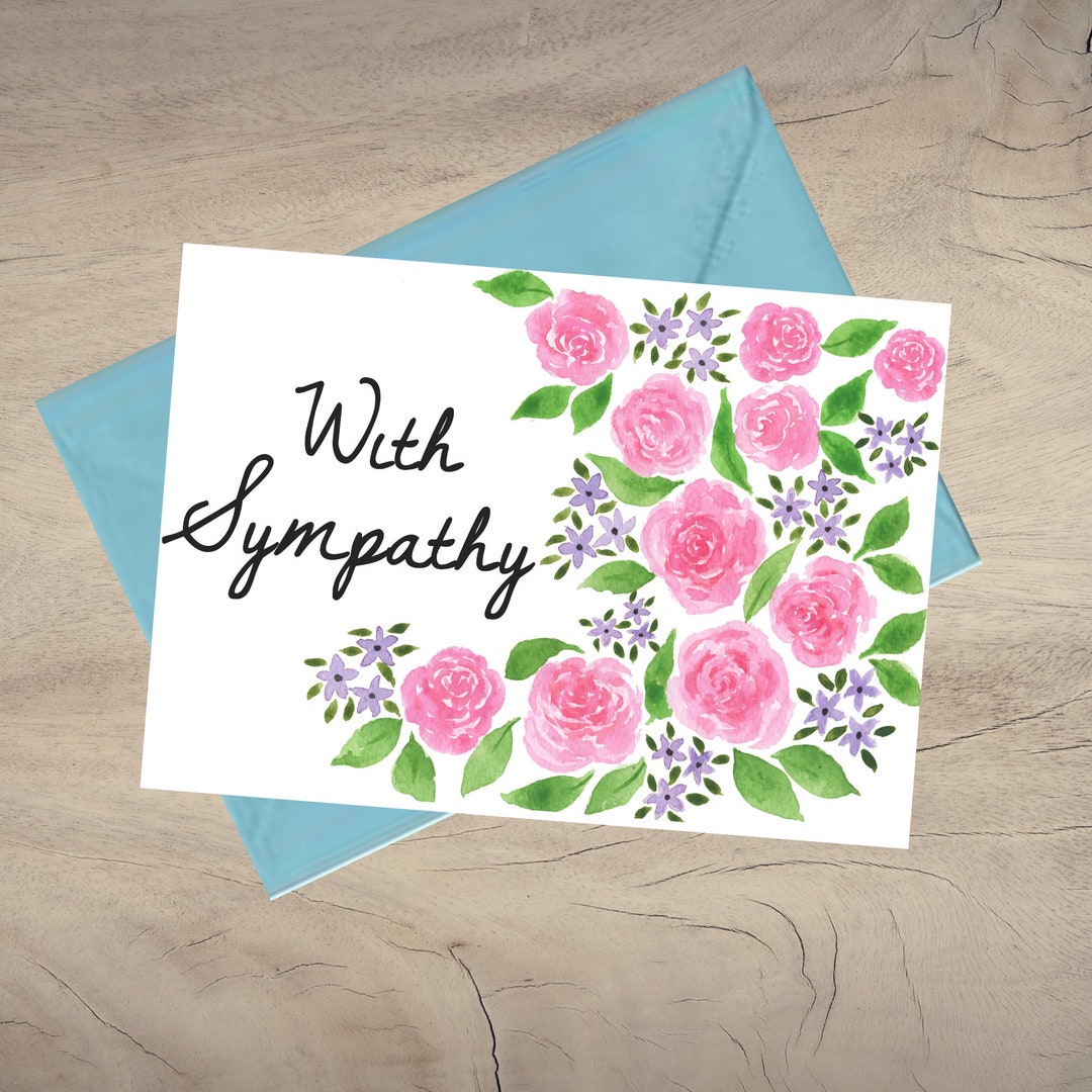 Sympathy Card / Instant Download Sympathy Card / Printable With ...