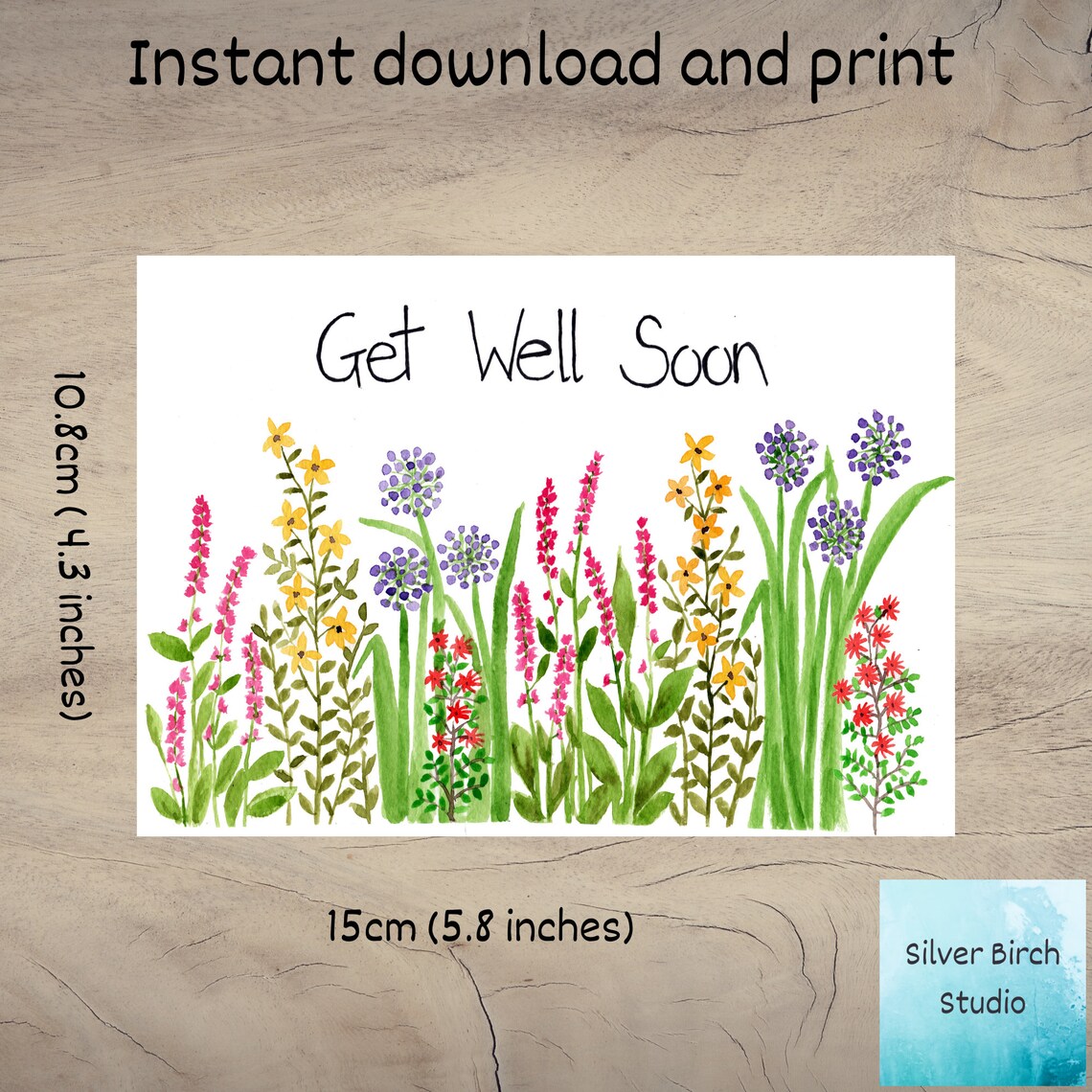Printable Get Well Soon Card|instant Download Get Well Card|get Well ...