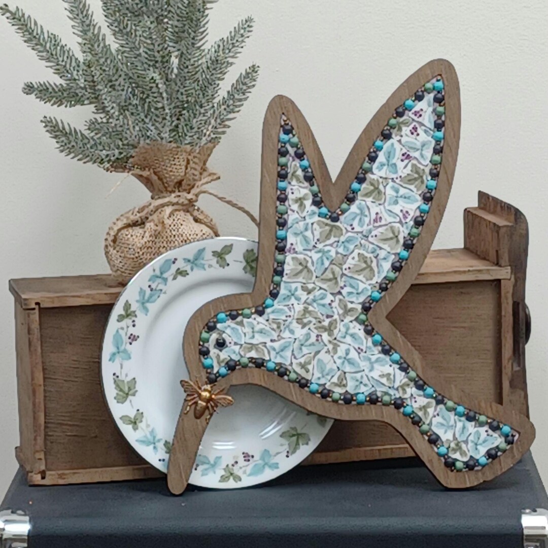 Hummingbird Mixed Media Mosaic Wall Decor, Wall Art Bird Lover, - Etsy