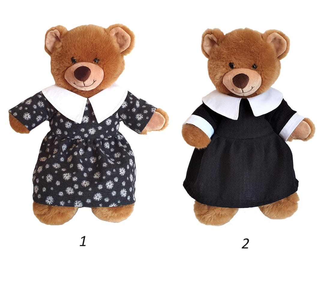 Handmade Doll Clothes Wednesday Addams Inspired Dress Fit 15" Teddy ...