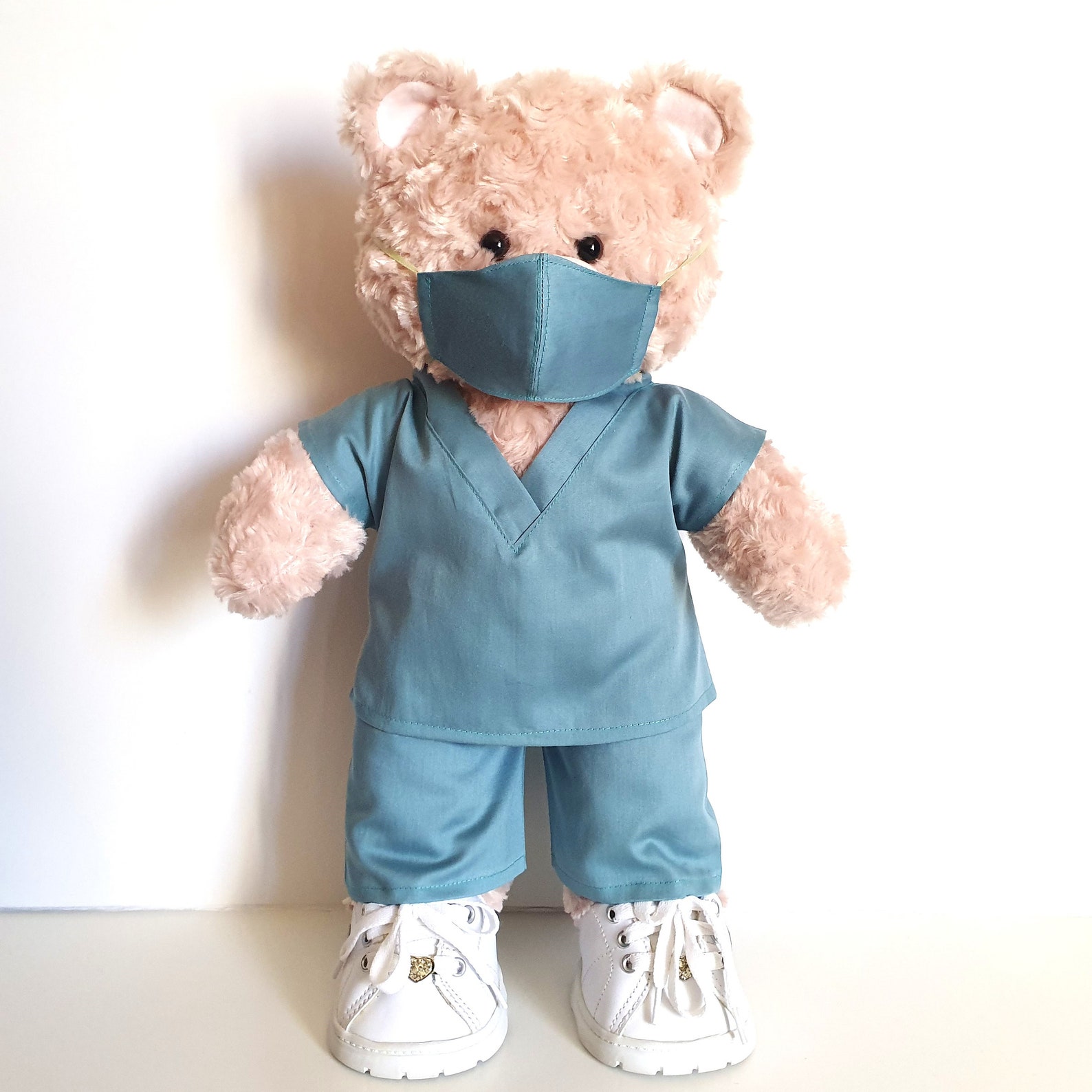 Handmade Doll Clothes Hospital Scrubs With Mask Nurse Doctor Fit 17 ...