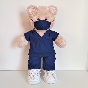 Handmade Doll Clothes Hospital Scrubs With Mask Nurse Doctor Fit 17 ...