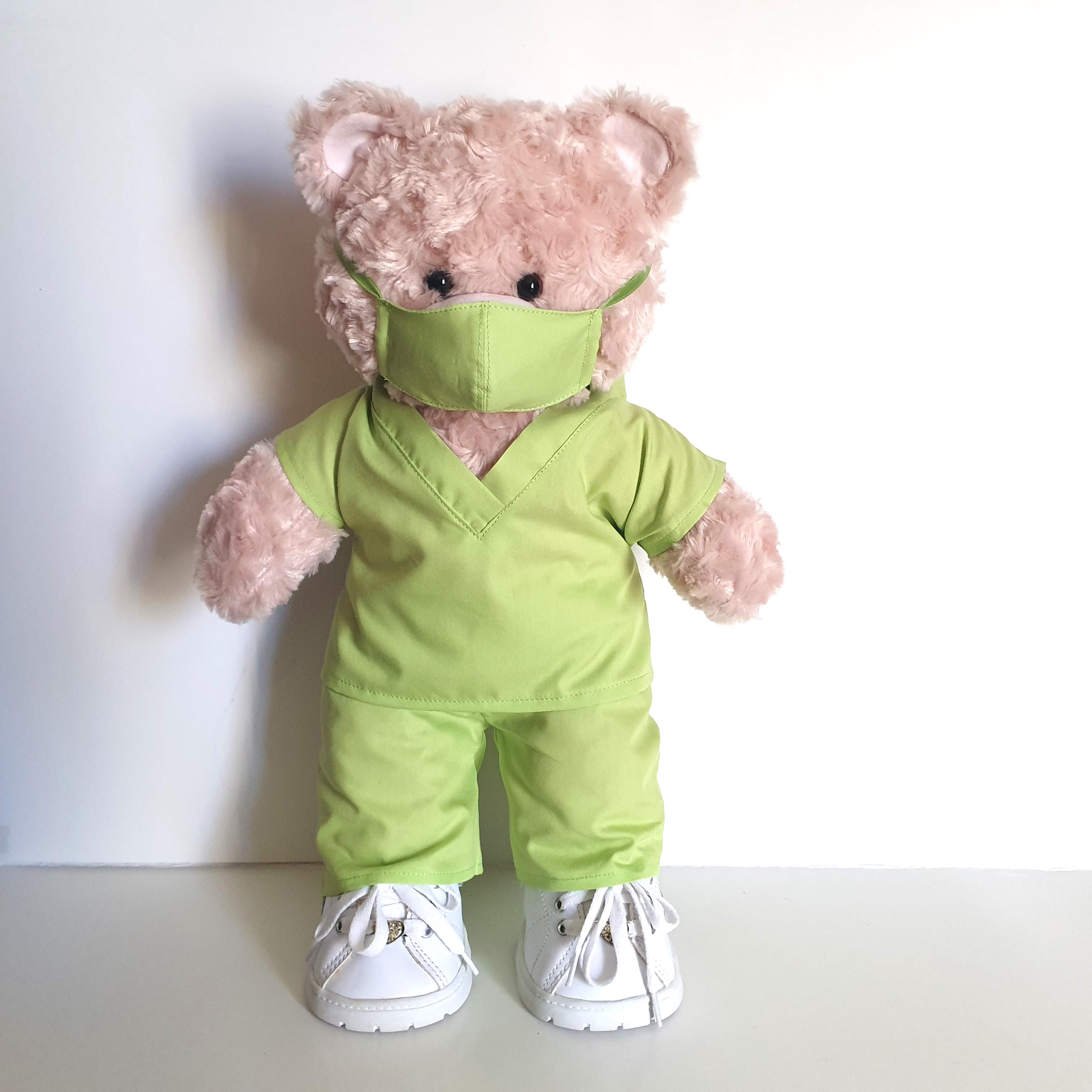 Handmade Doll Clothes Hospital Scrubs With Mask Nurse Doctor Fit 17 ...