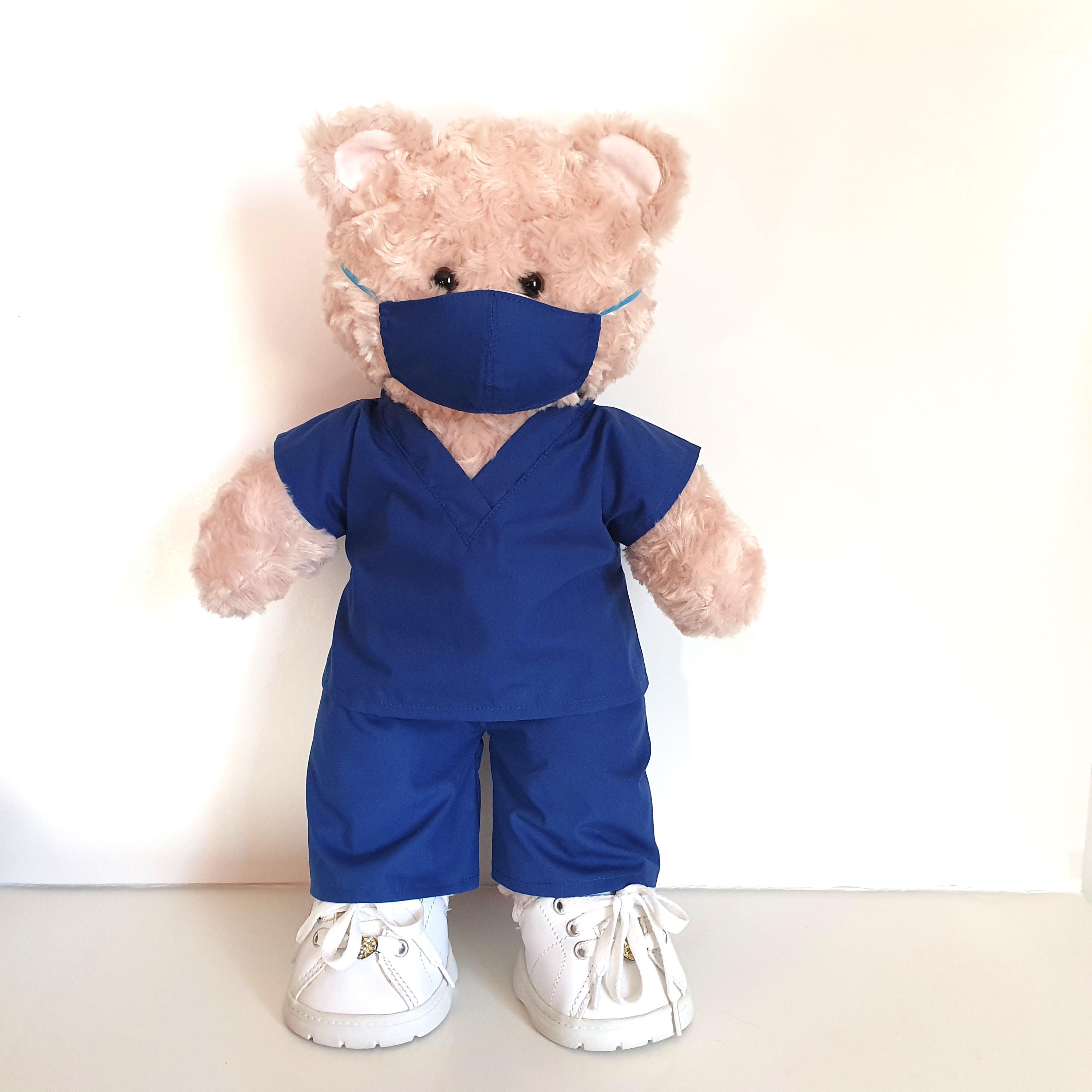Handmade Doll Clothes Hospital Scrubs With Mask Nurse Doctor Fit 17 ...