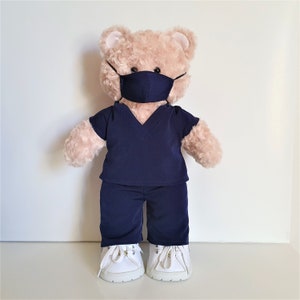 Handmade Doll Clothes Hospital Scrubs With Mask Nurse Doctor Fit 17 ...