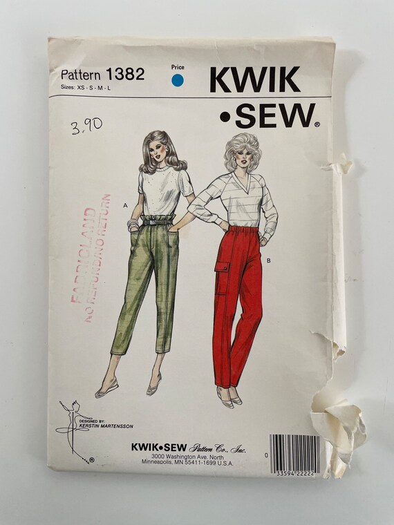 Kwik Sew Sewing Pattern 1382 - Etsy