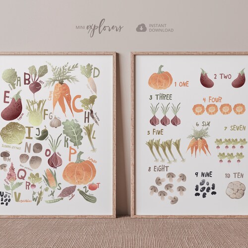 Printable Vegetable Alphabet Play Kitchen Accessories - Etsy
