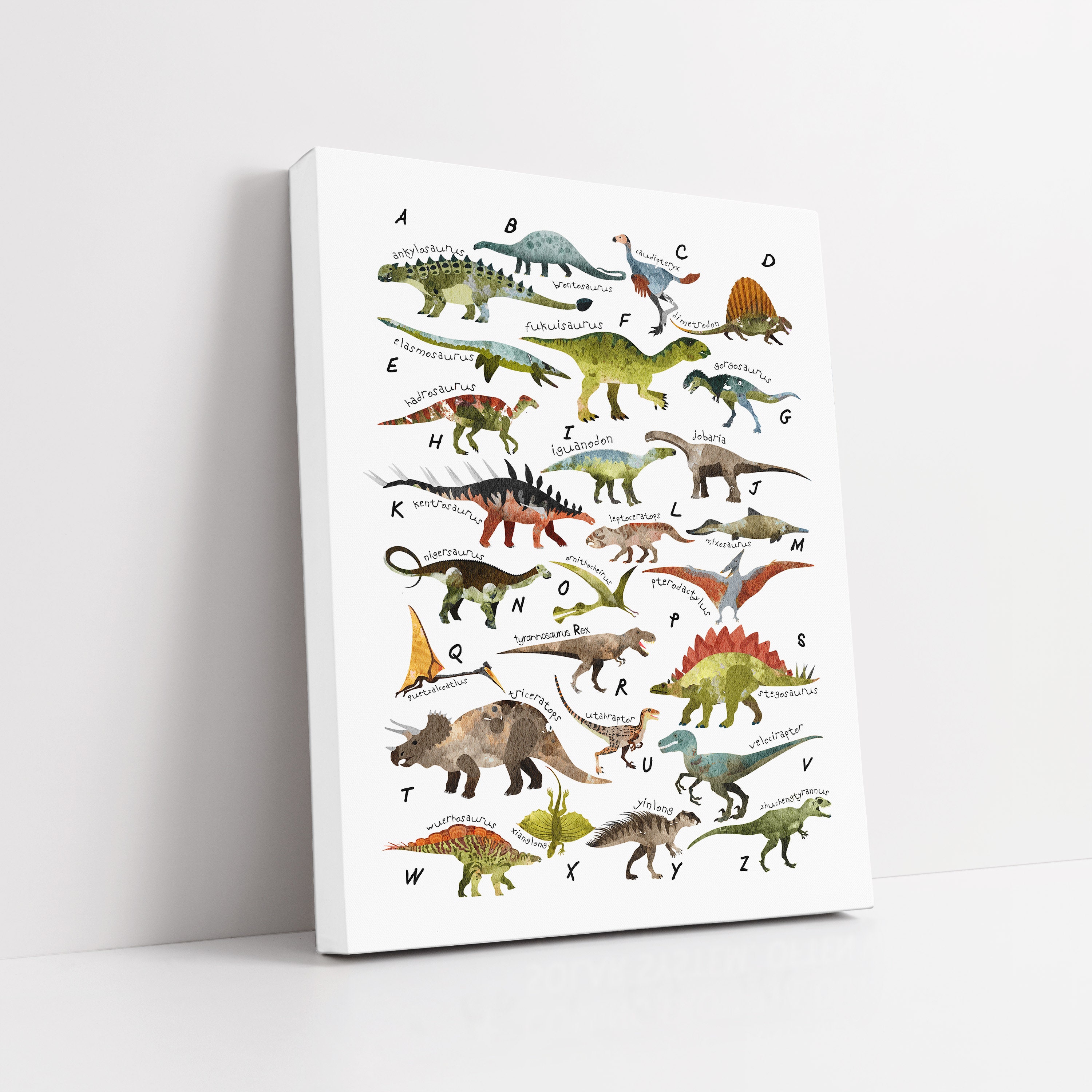Dinosaur Alphabet Poster Instant Download - Etsy