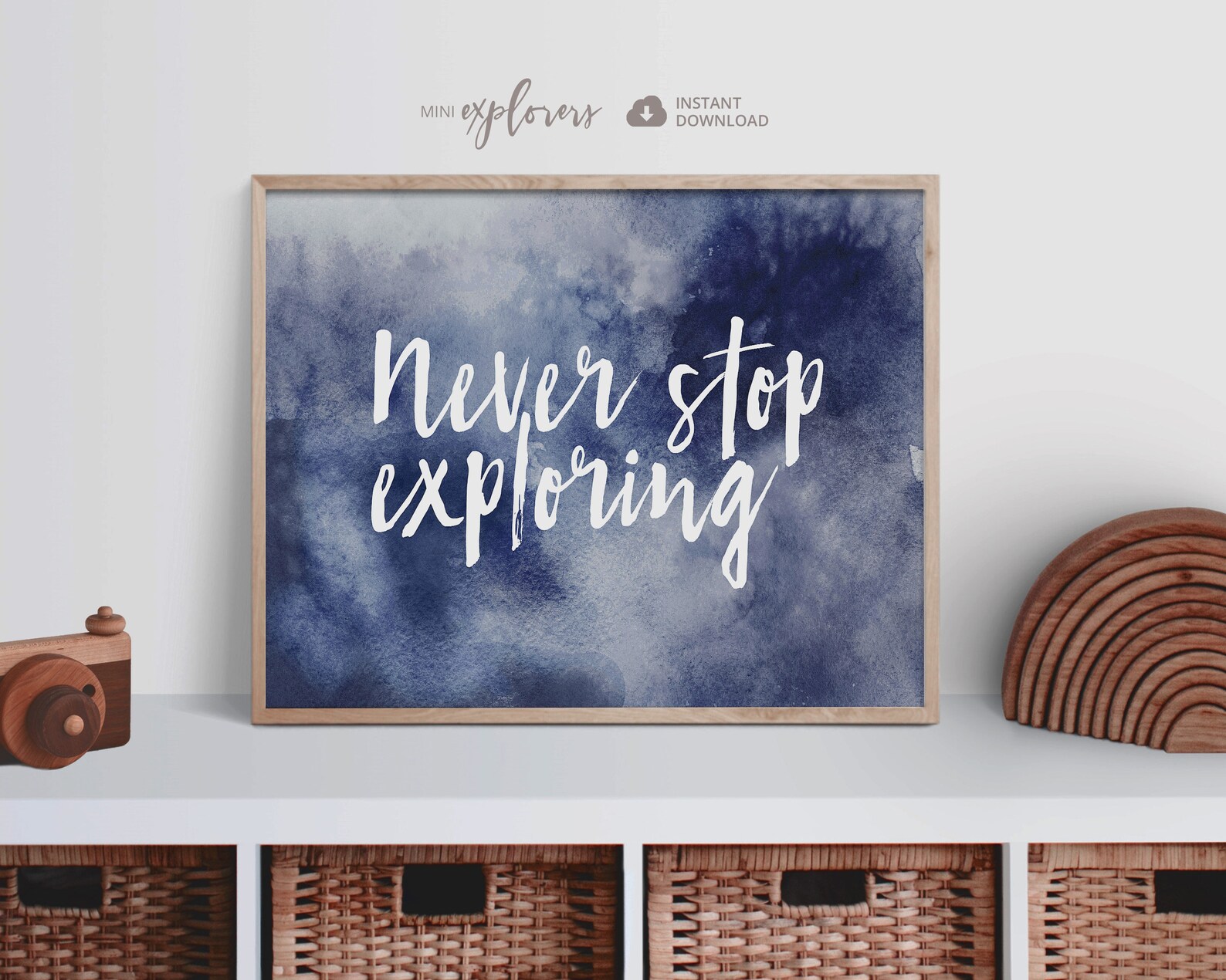 Never Stop Exploring Printable Art Toddler Boy Room Decor - Etsy
