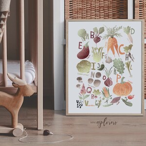Printable Vegetable Alphabet , Play Kitchen Accessories,, Homeschool ...