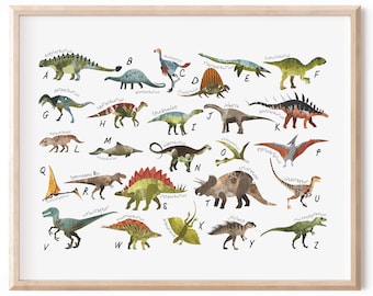 Greek Alphabet With Cute Dinos, Printable Alphabet in Greek With ...