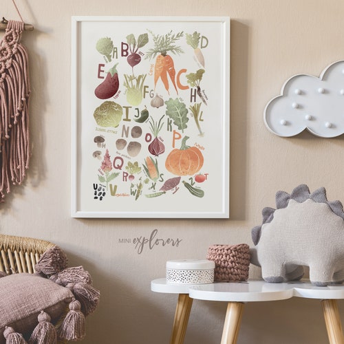 Printable Vegetable Alphabet Play Kitchen Accessories - Etsy