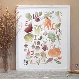 Printable Vegetable Alphabet , Play Kitchen Accessories,, Homeschool ...