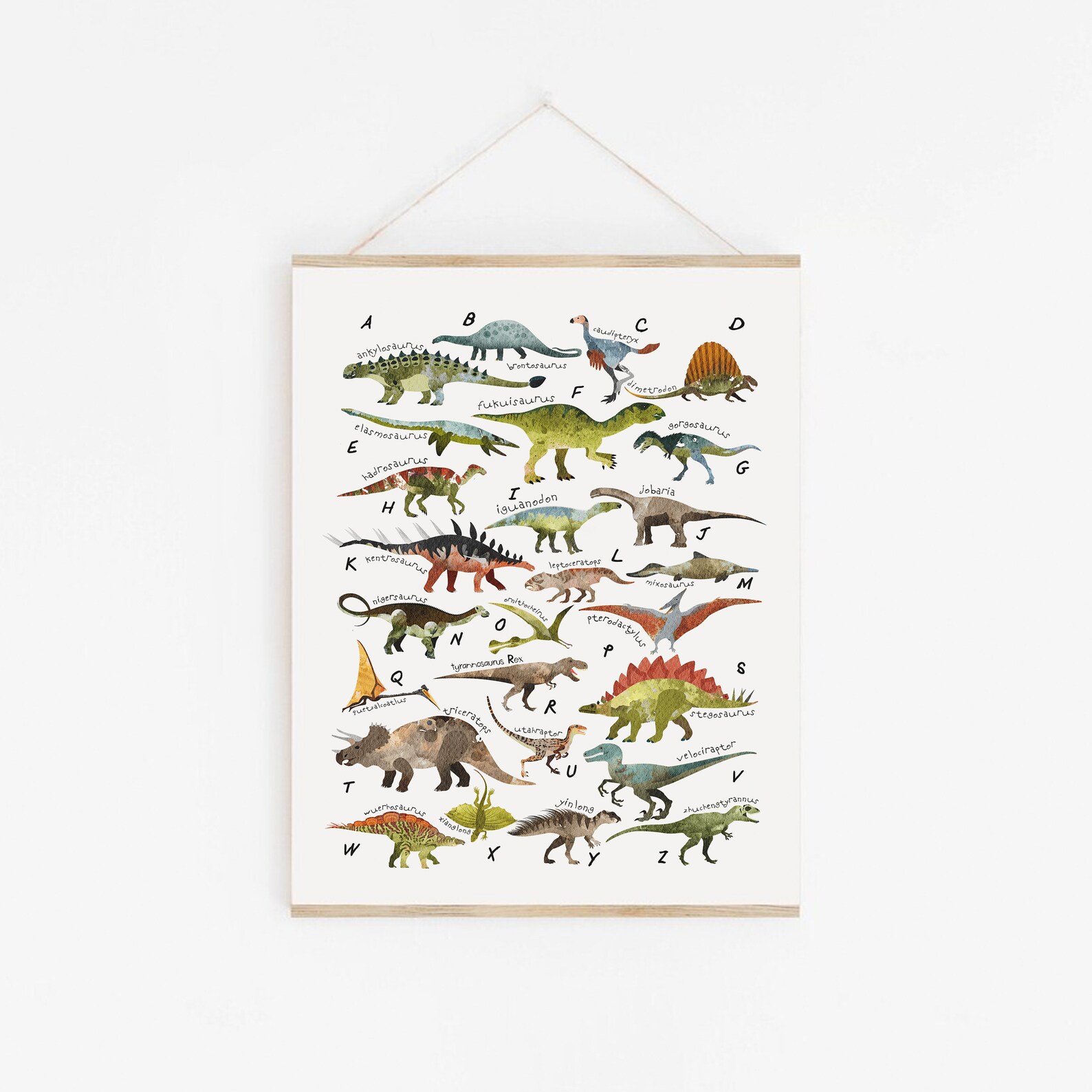 Dinosaur Alphabet Poster Instant Download - Etsy