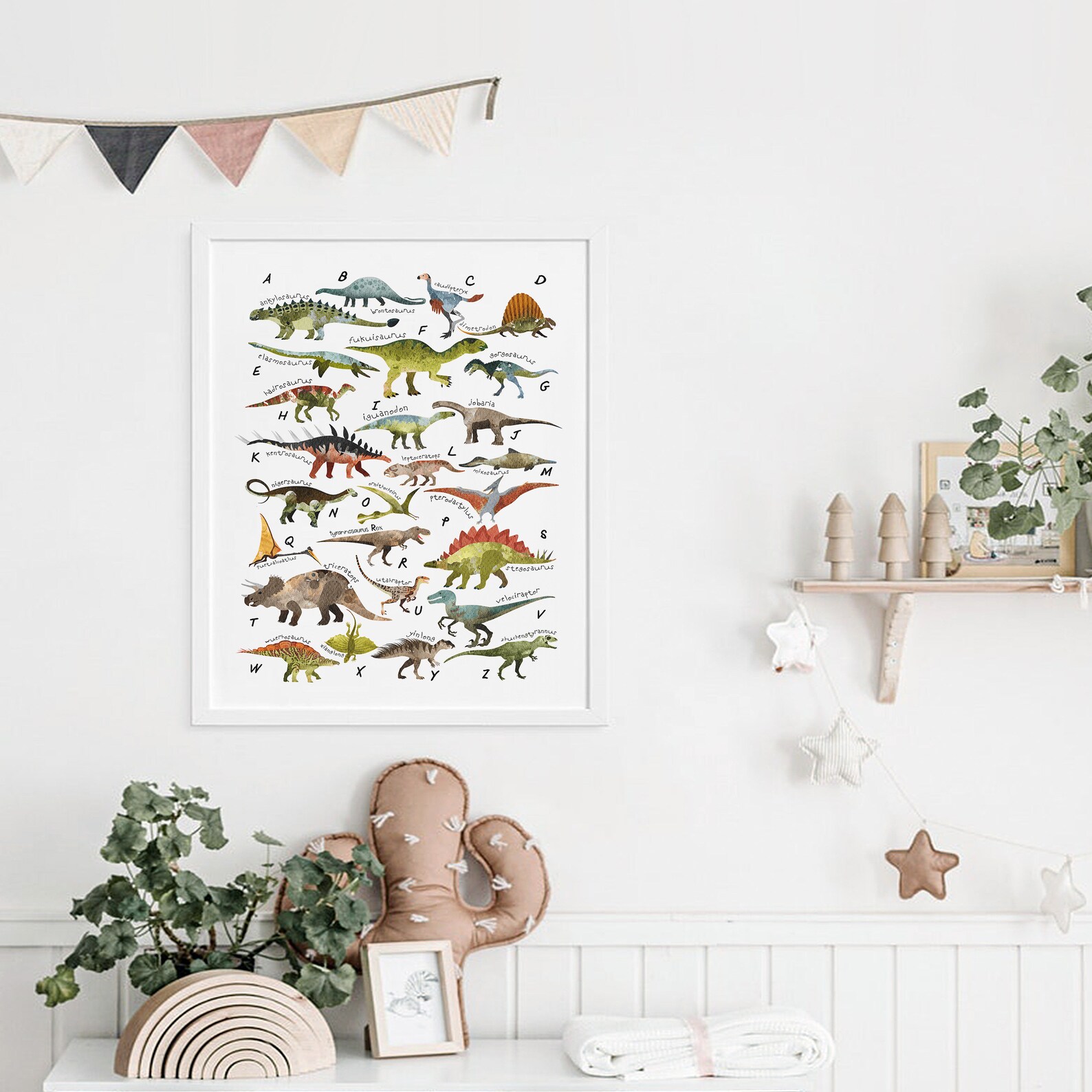 Dinosaur Alphabet Poster Instant Download - Etsy