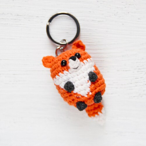 Crochet Fox Keychain - Etsy