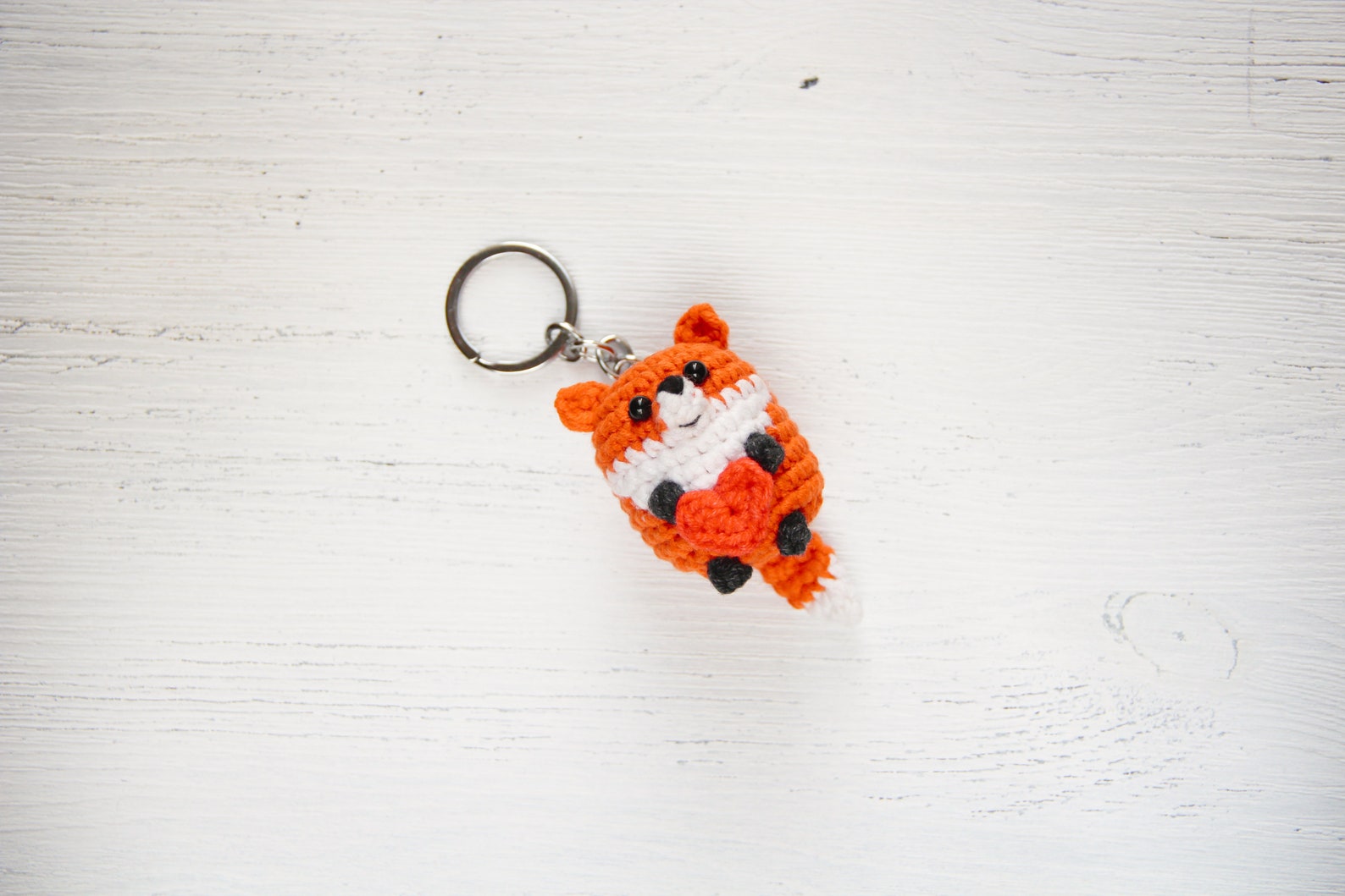 Crochet Fox Keychain - Etsy