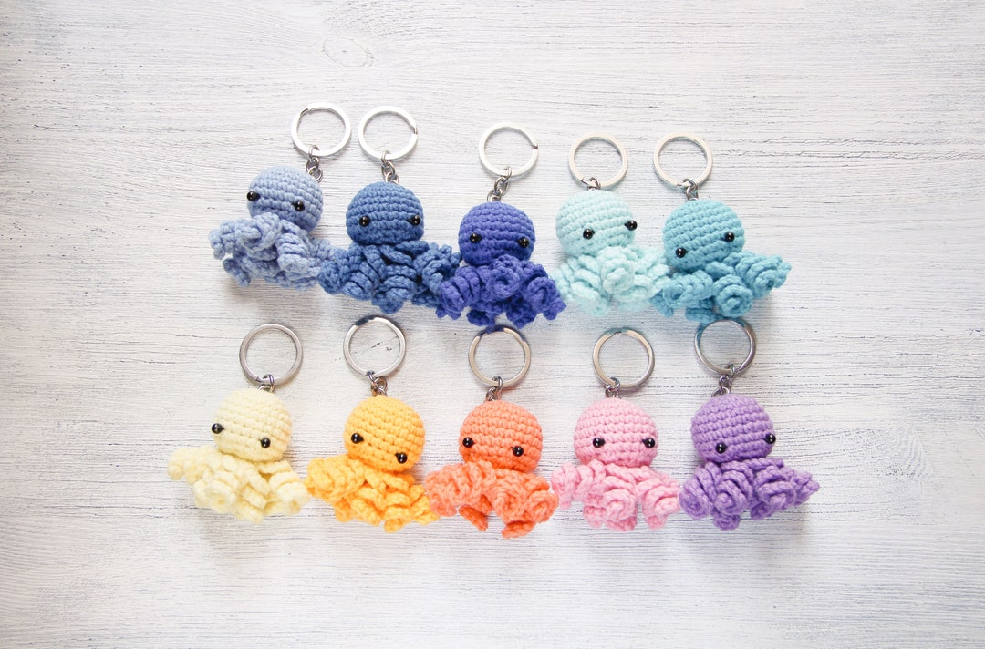 Crochet Keychain Octopus Toy - Etsy