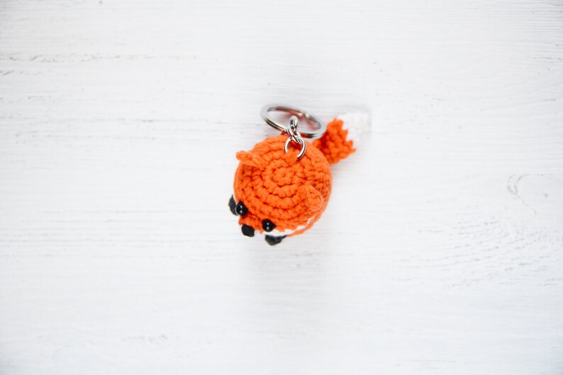 Crochet Fox Keychain - Etsy