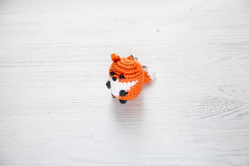 Crochet Fox Keychain - Etsy