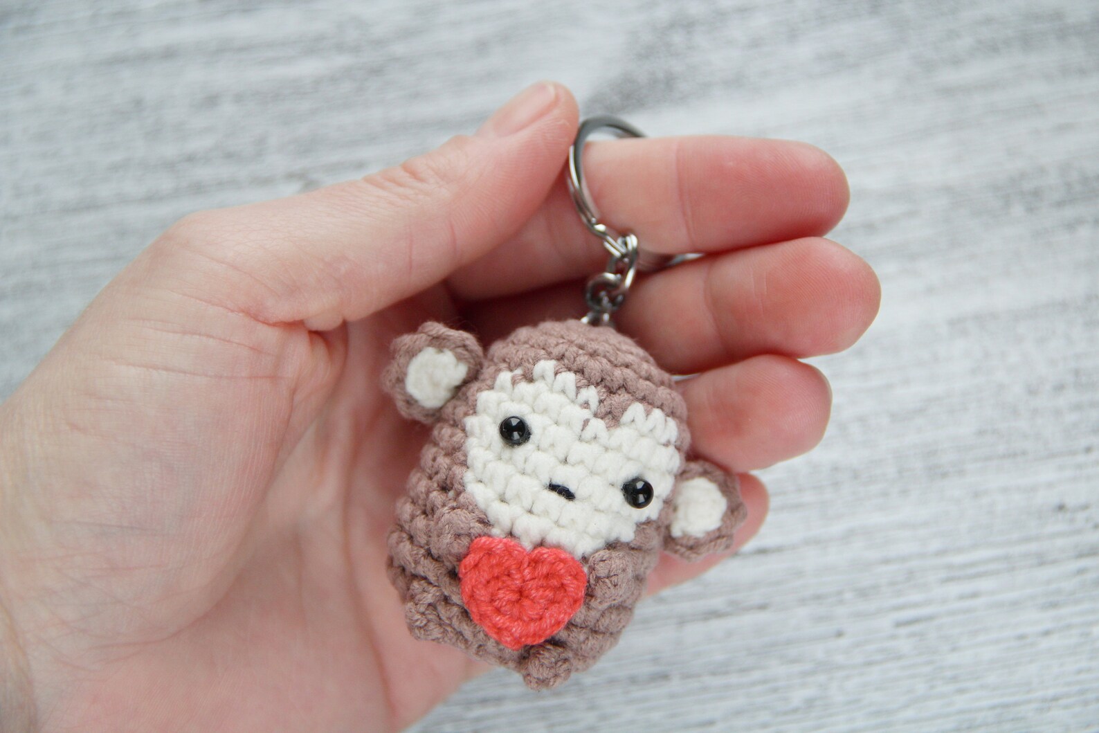 Little Monkey Crochet Keychain - Etsy