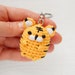 Tiger Keychain Yellow Keyring Animal Bag Charm - Etsy