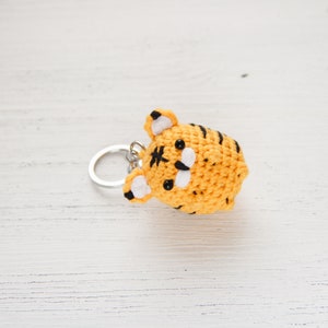 Tiger Keychain Yellow Keyring Animal Bag Charm - Etsy