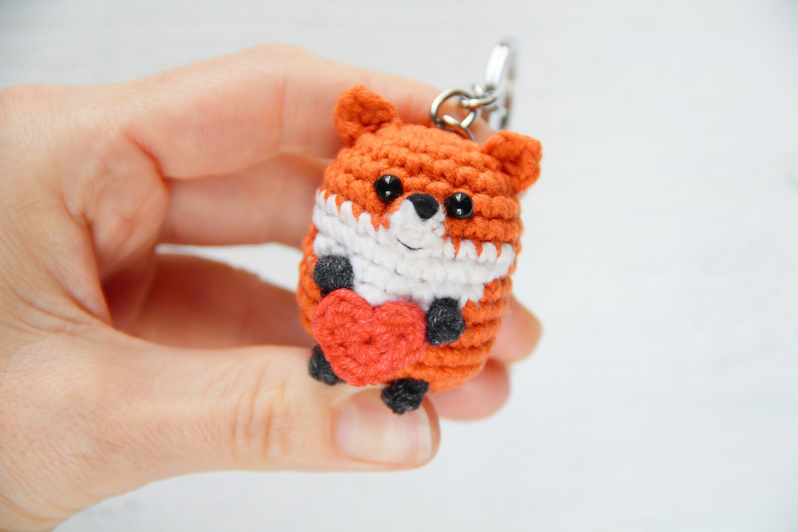 Crochet Fox Keychain - Etsy