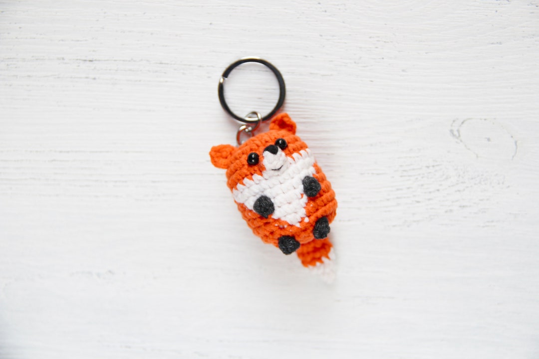 Crochet Fox Keychain - Etsy