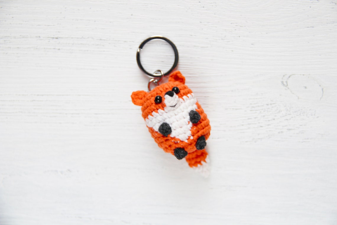 Crochet Fox Keychain - Etsy