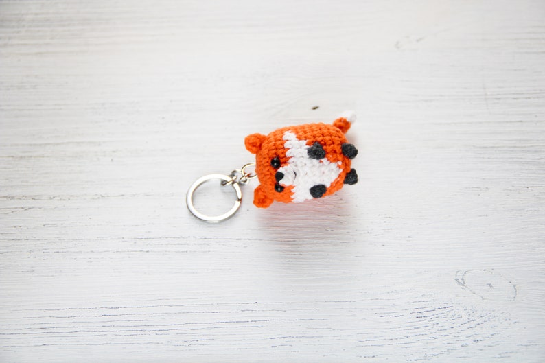 Crochet Fox Keychain - Etsy