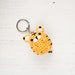 Tiger Keychain Yellow Keyring Animal Bag Charm - Etsy