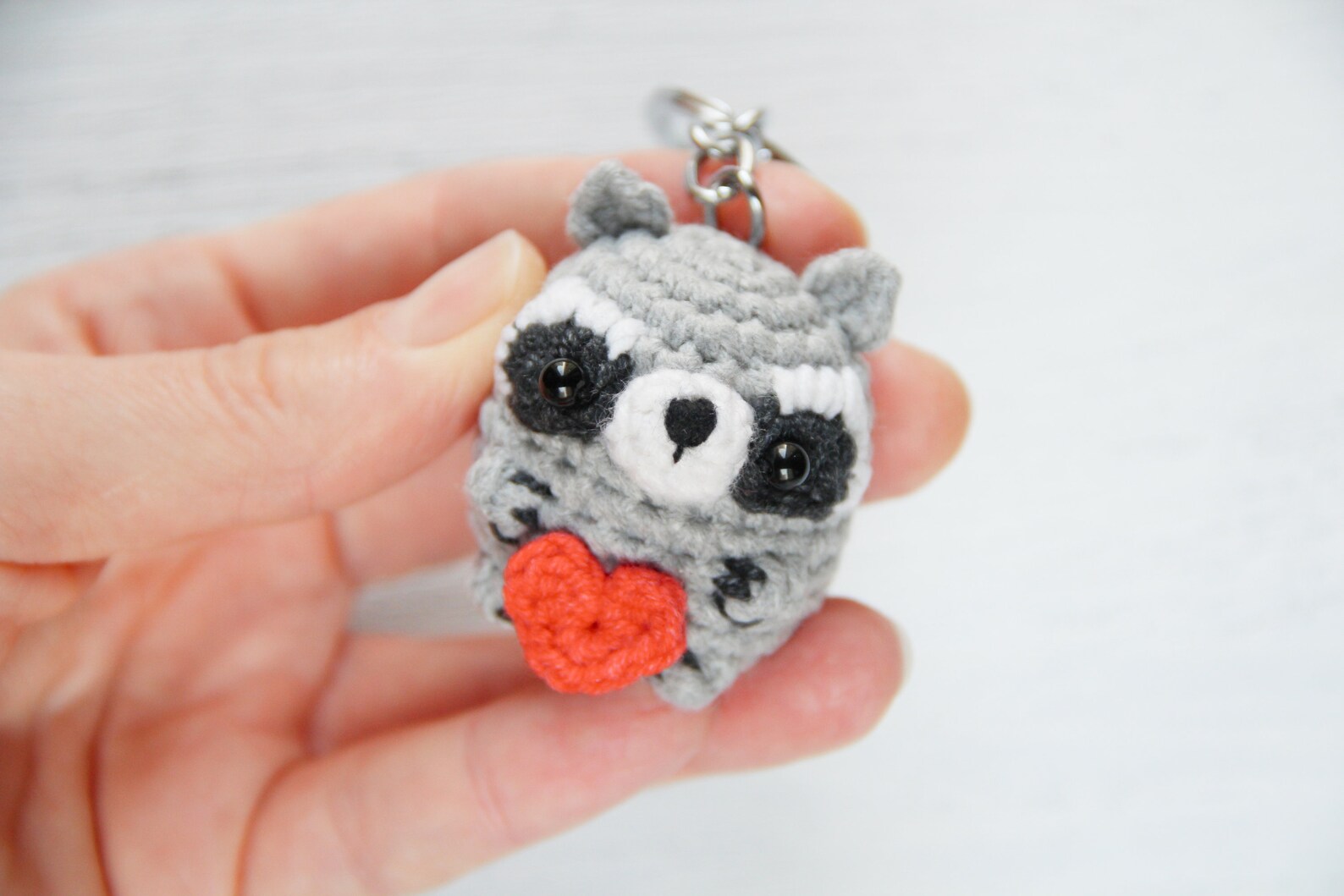 Raccoon Keychain - Etsy