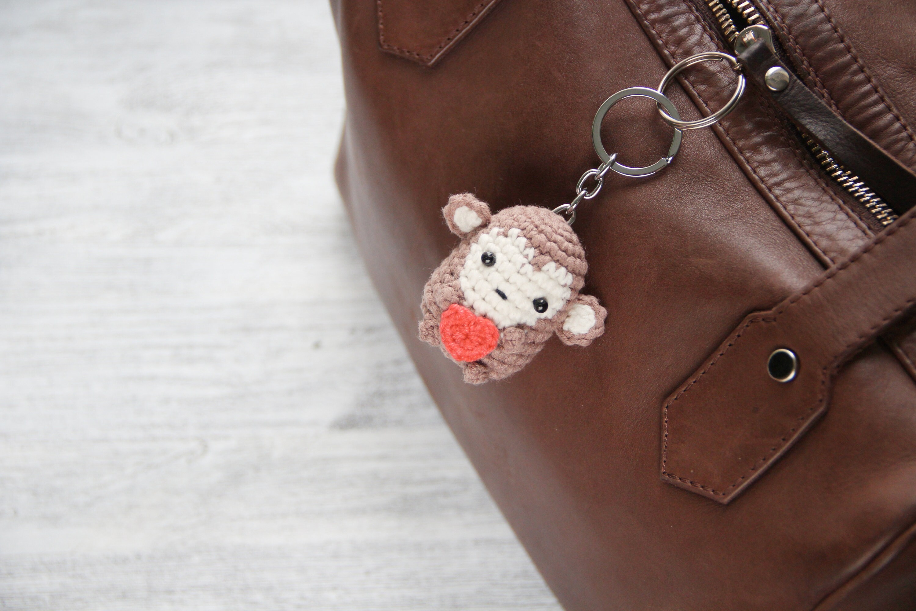 Little Monkey Crochet Keychain - Etsy