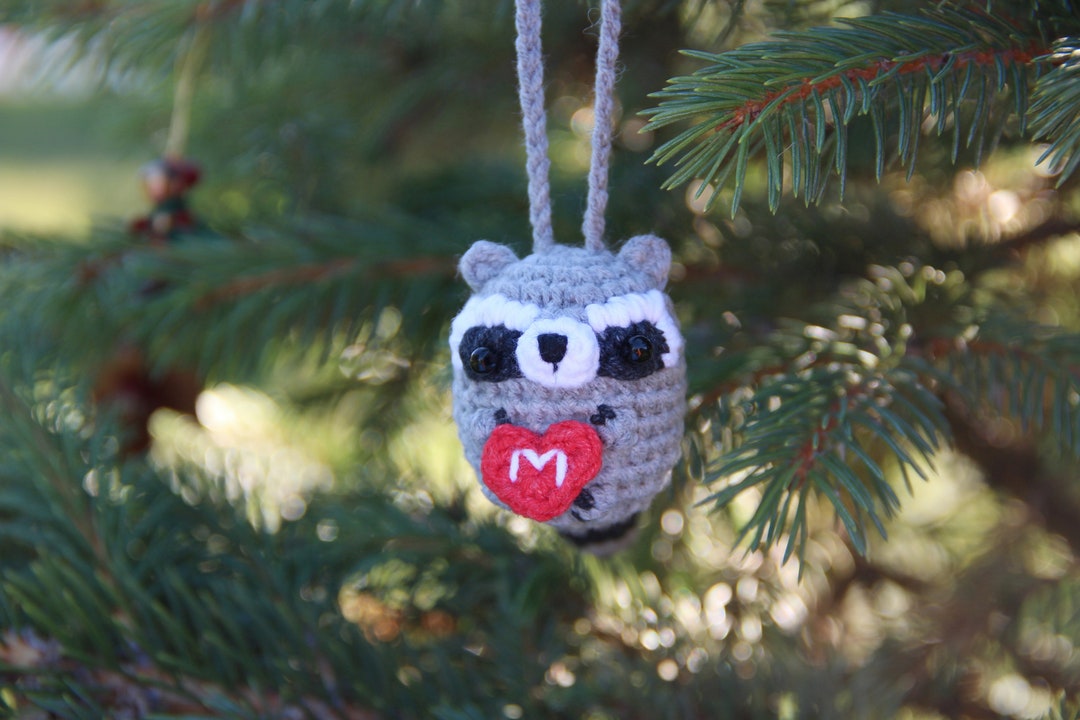 Personalized Raccoon Mini Tree Decoration - Etsy