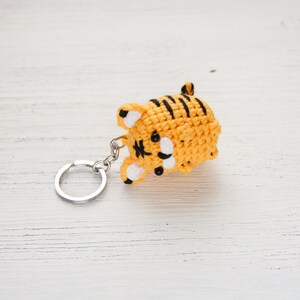 Tiger Keychain Yellow Keyring Animal Bag Charm - Etsy