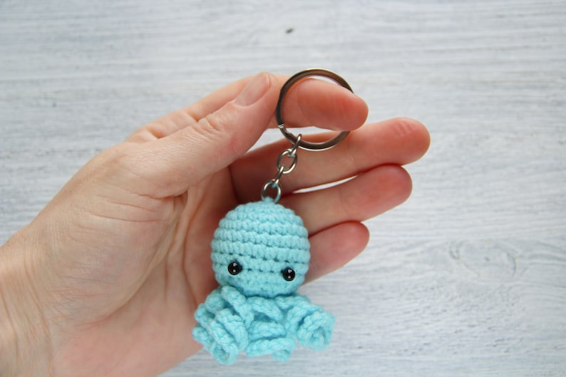 Mini keychain gift plush octopus | Etsy