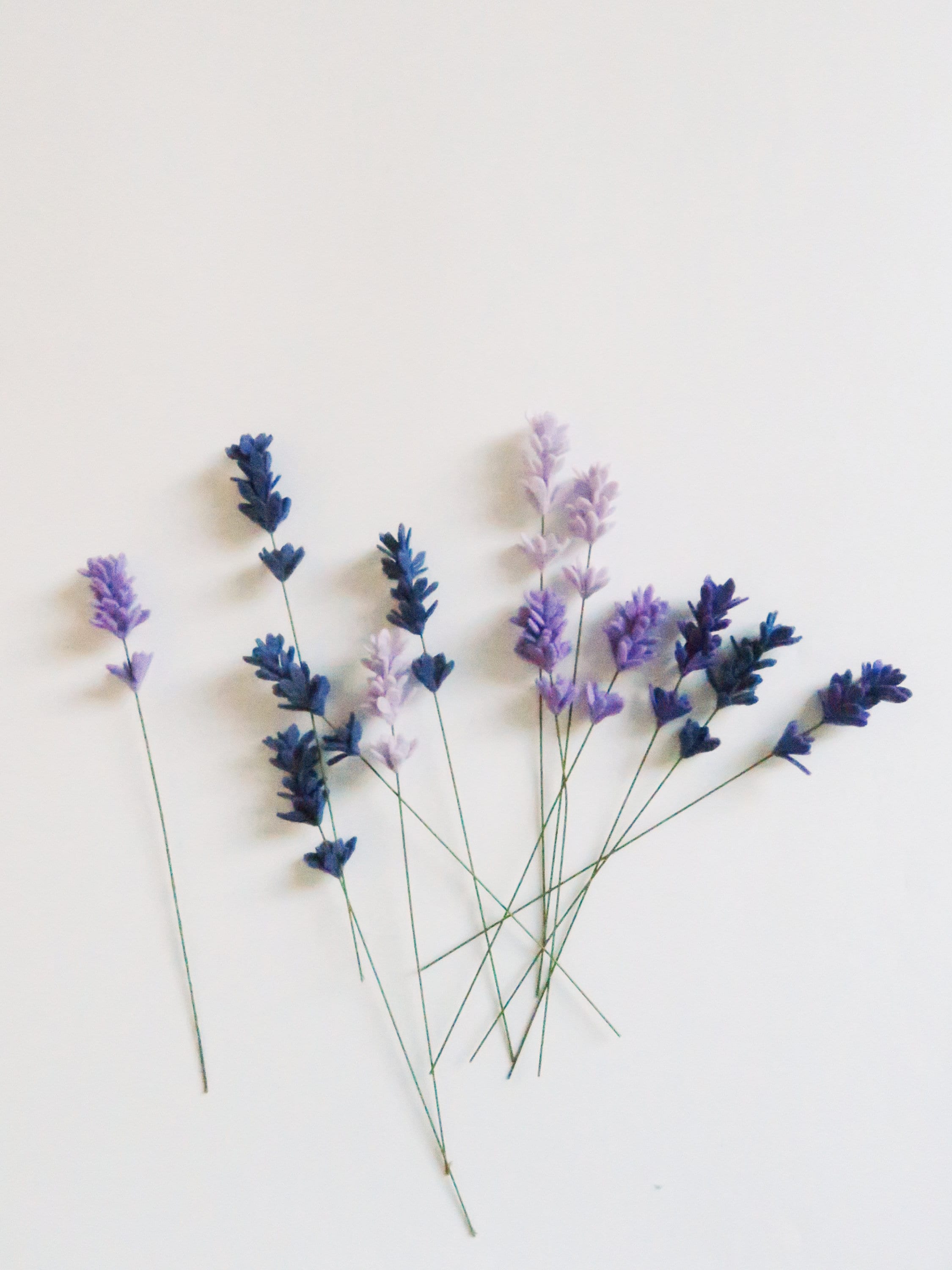 Mini Lavender Felt Flower Single Stem, Wedding Bouquet Keepsake ...